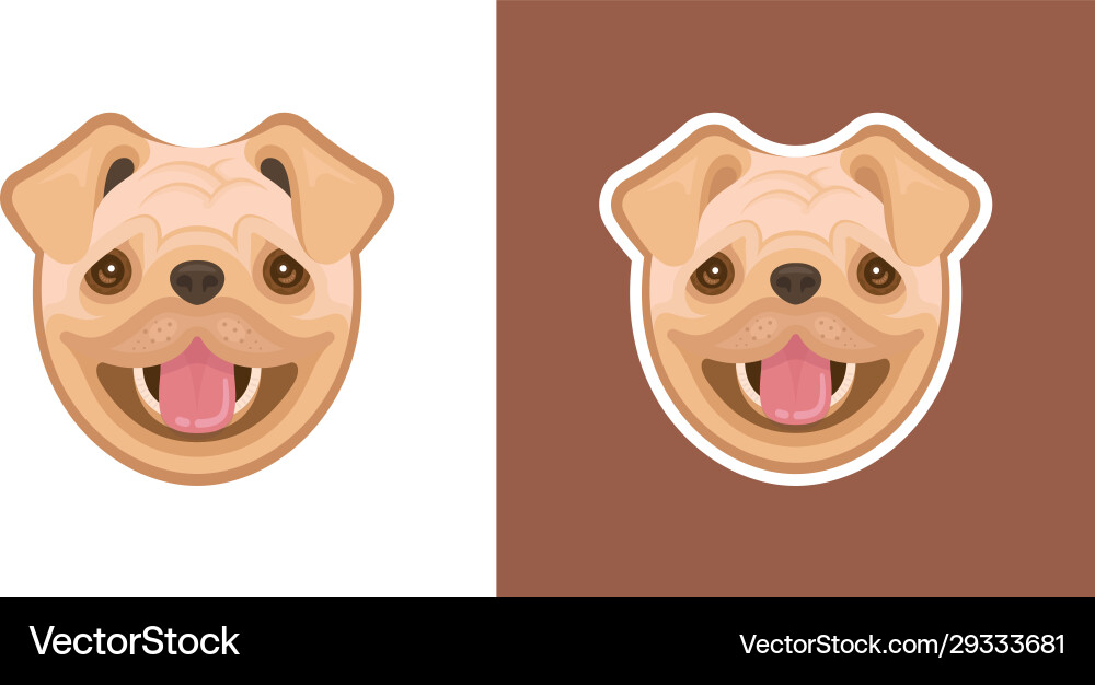 Face dog Royalty Free Vector Image - VectorStock