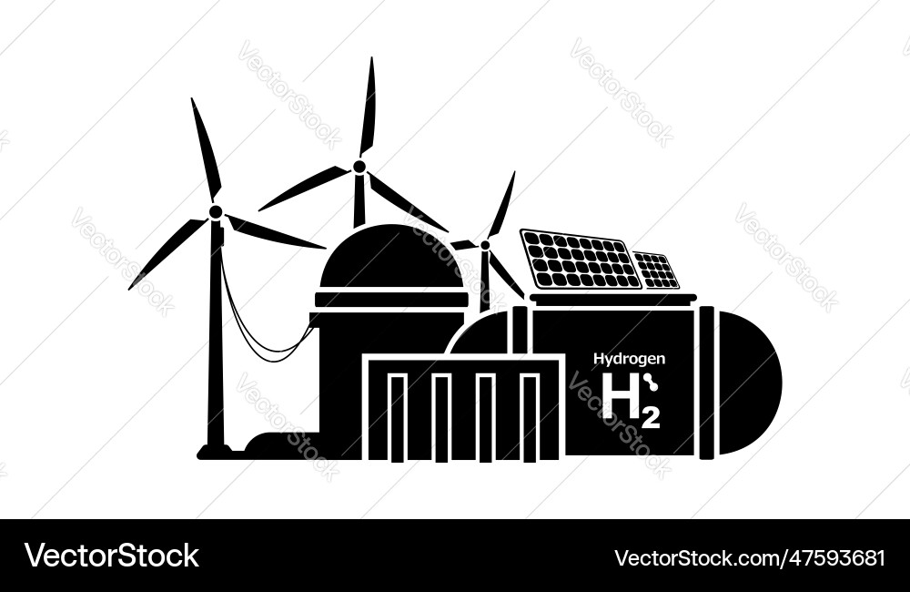 Green Hydrogen Production Royalty Free Vector Image