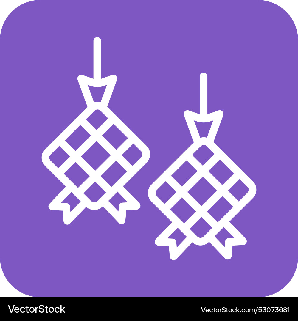 Ketupat icon design Royalty Free Vector Image - VectorStock