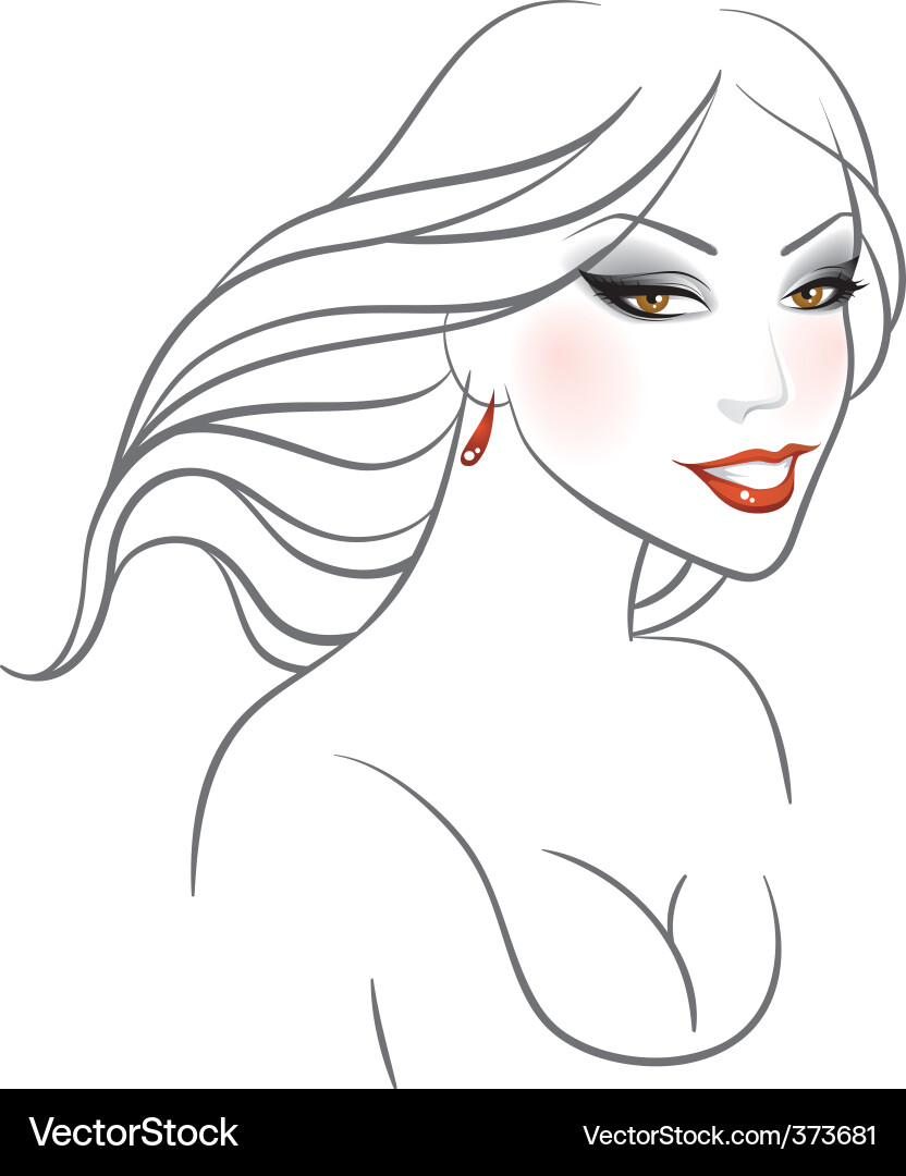 Women beauty face Royalty Free Vector Image - VectorStock