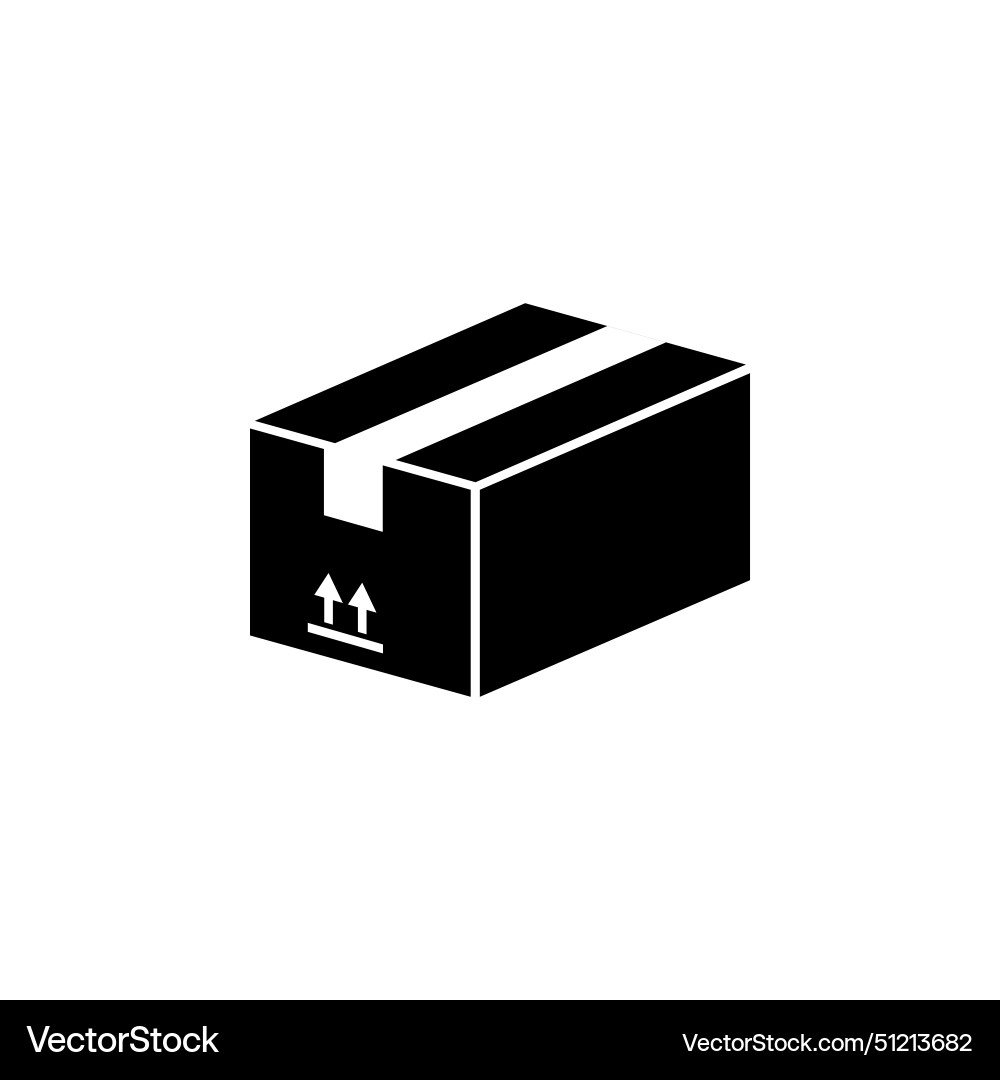 Box with arrow up inward incoming loading flat Vector Image