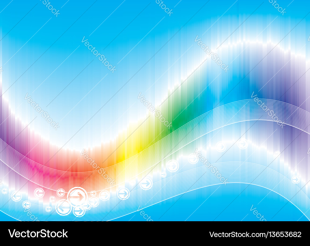 Color wave Royalty Free Vector Image - VectorStock