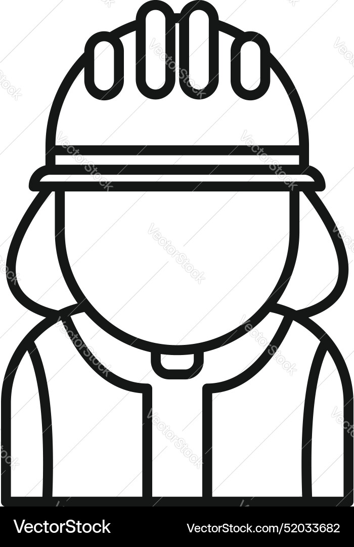 Female construction worker wearing hard hat Vector Image