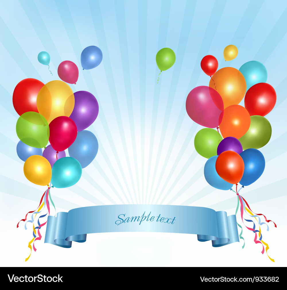 Balloons Birthday Balloon Border Vector Images (over 4,200)