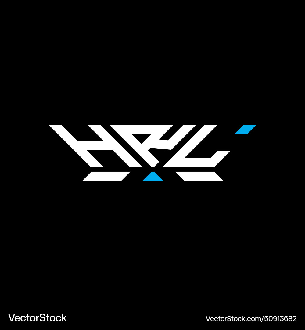 Hrl letter logo design simple and modern Vector Image