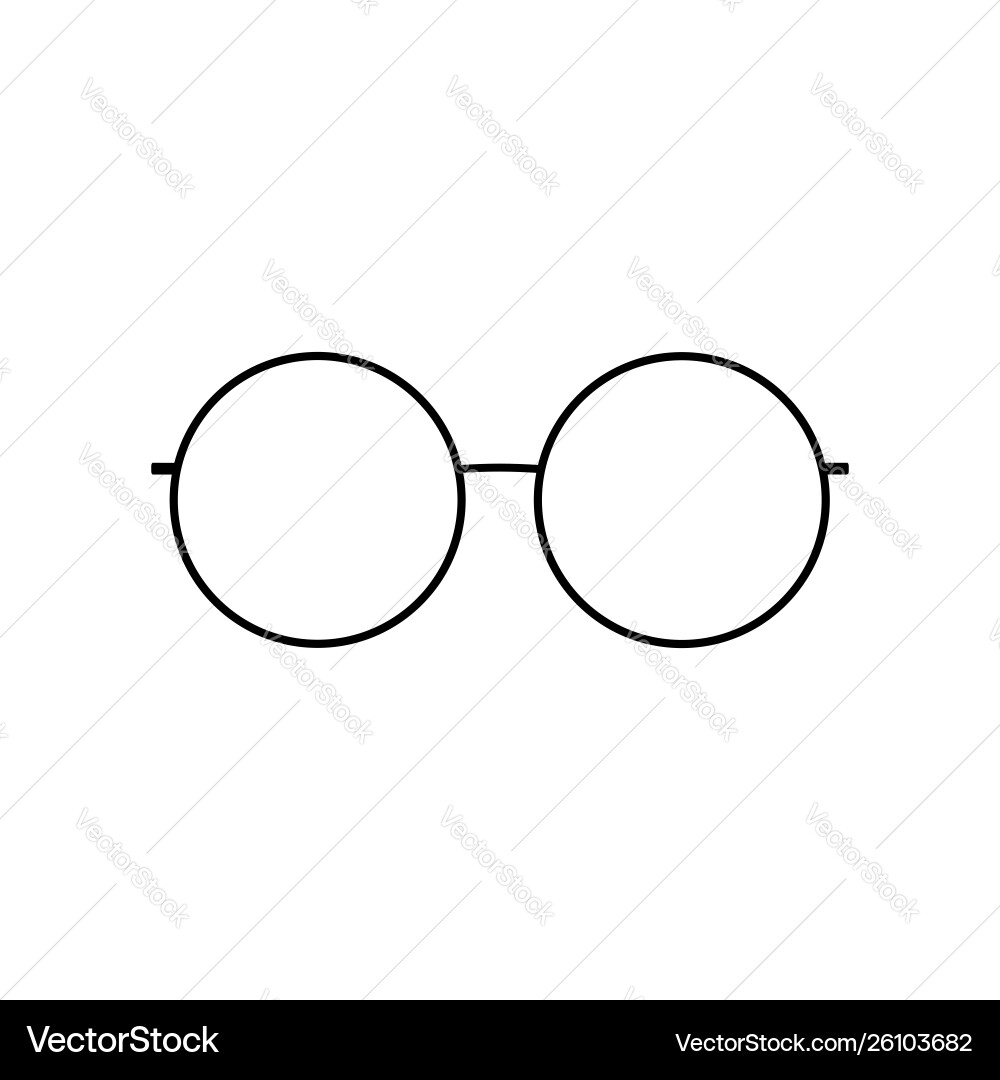 Round Glasses Icon Royalty Free Vector Image - VectorStock