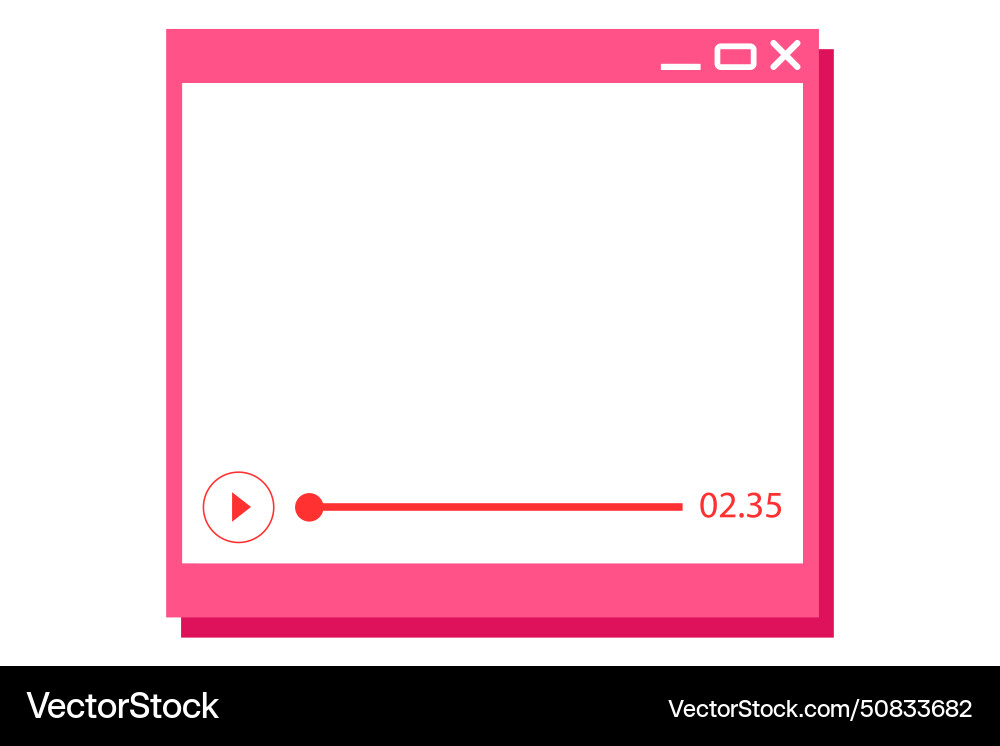 Video frame sticker template design Royalty Free Vector