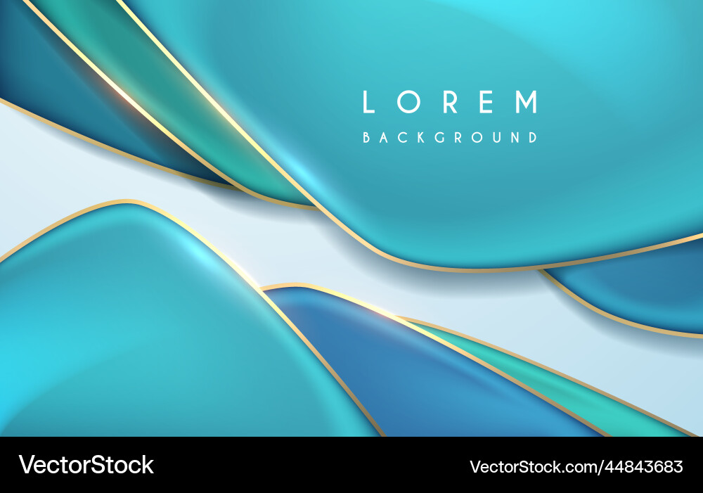 Abstract blue and gold geometric background Vector Image