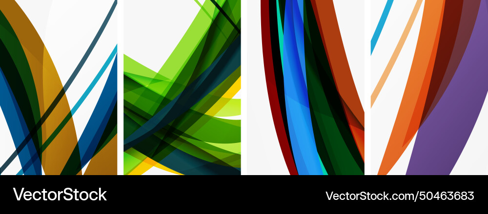 Abstract colorful wave posters for wallpaper Vector Image