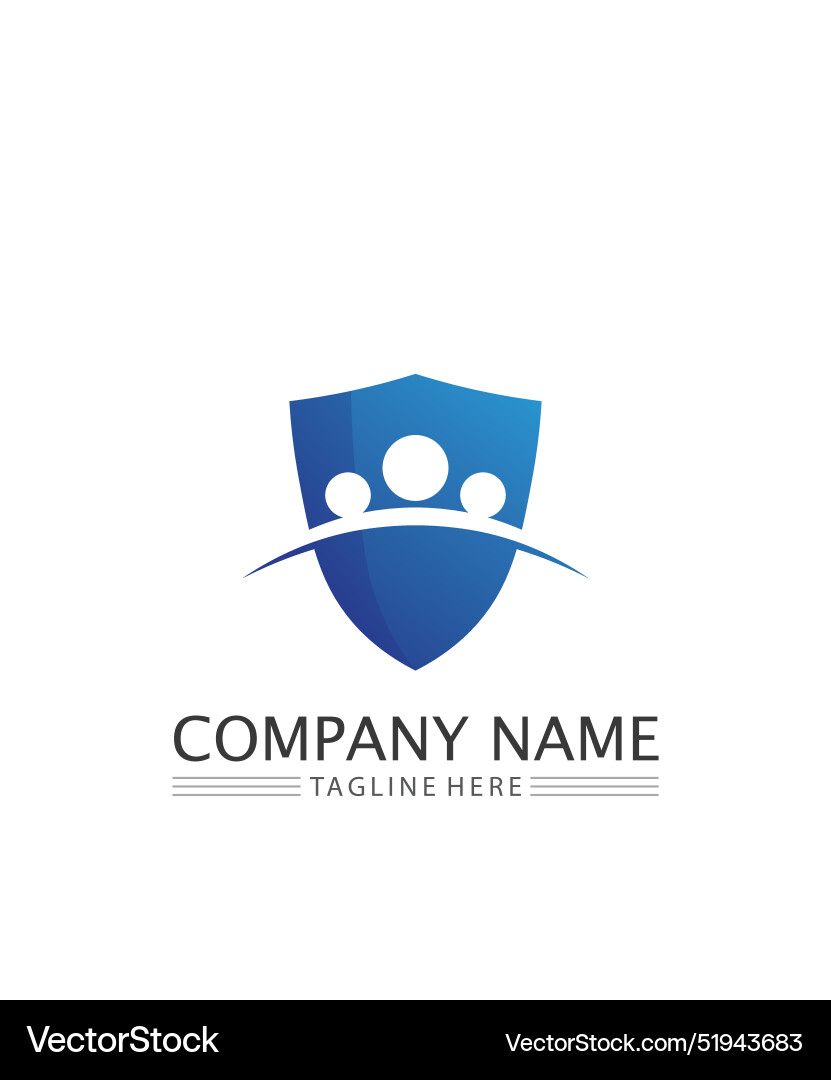 Community logo people work team and business Vector Image