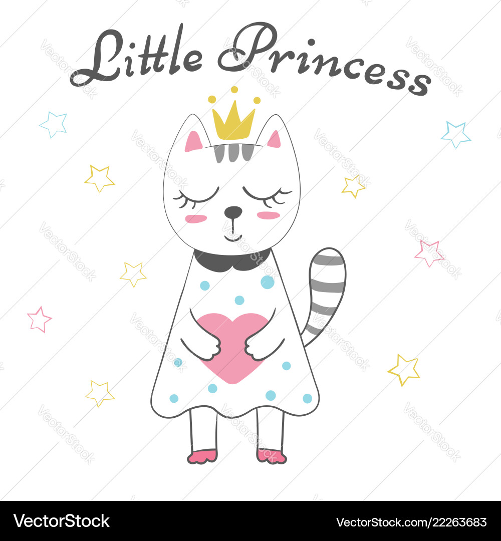 Cute little princess - baby Royalty Free Vector Image