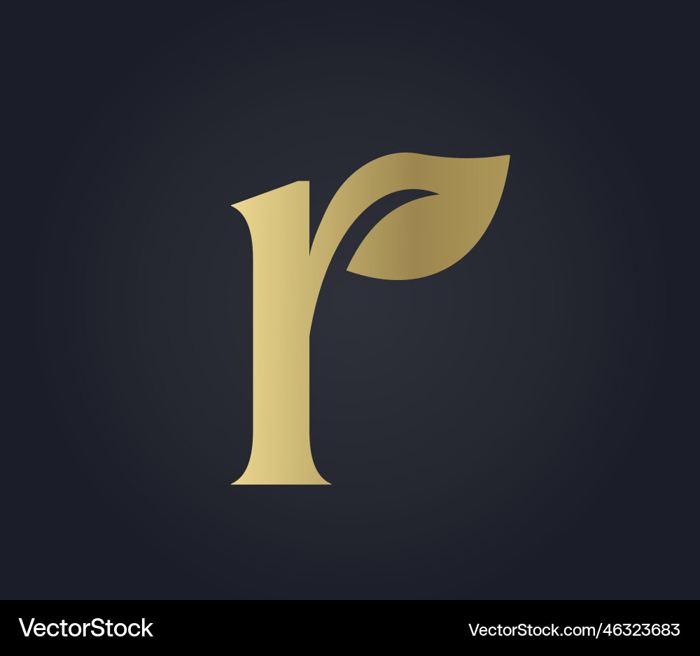 Elegant R Leaf Logo Royalty Free Vector Image - VectorStock