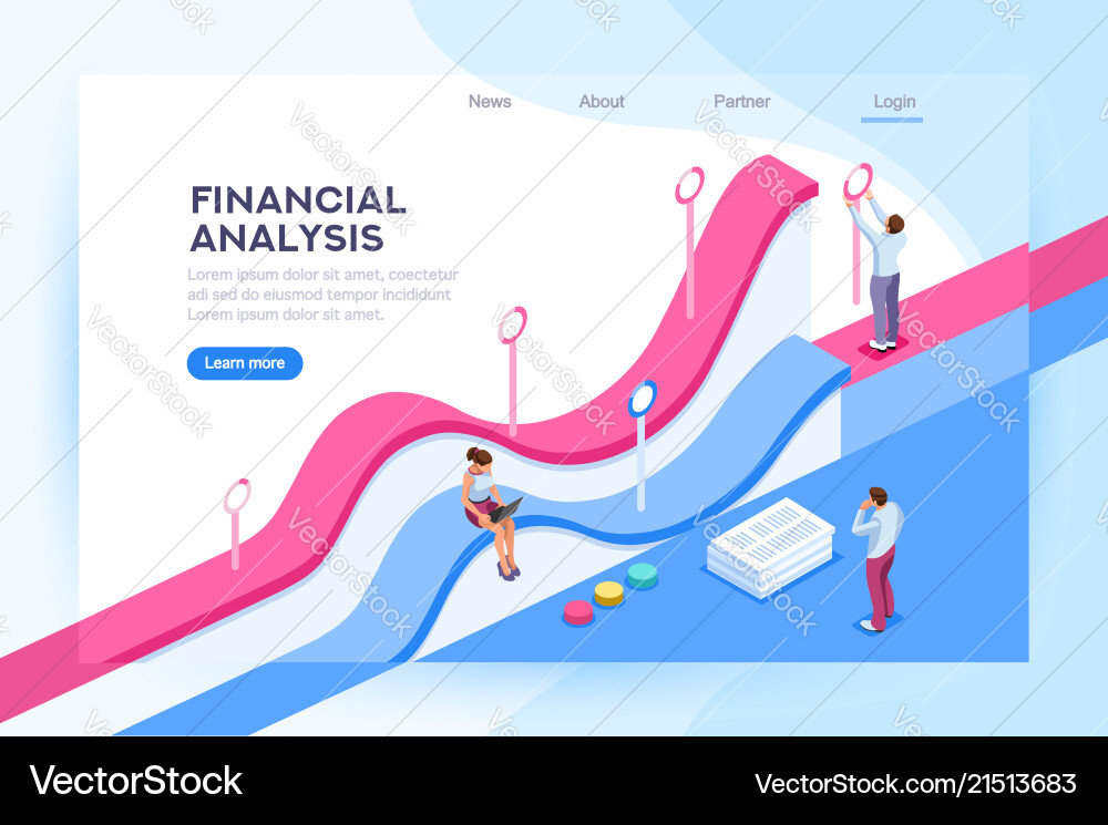 Finance visualization and analysis Royalty Free Vector Image