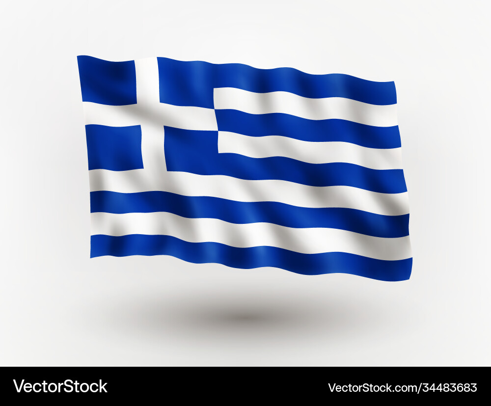 Flag greece Royalty Free Vector Image - VectorStock