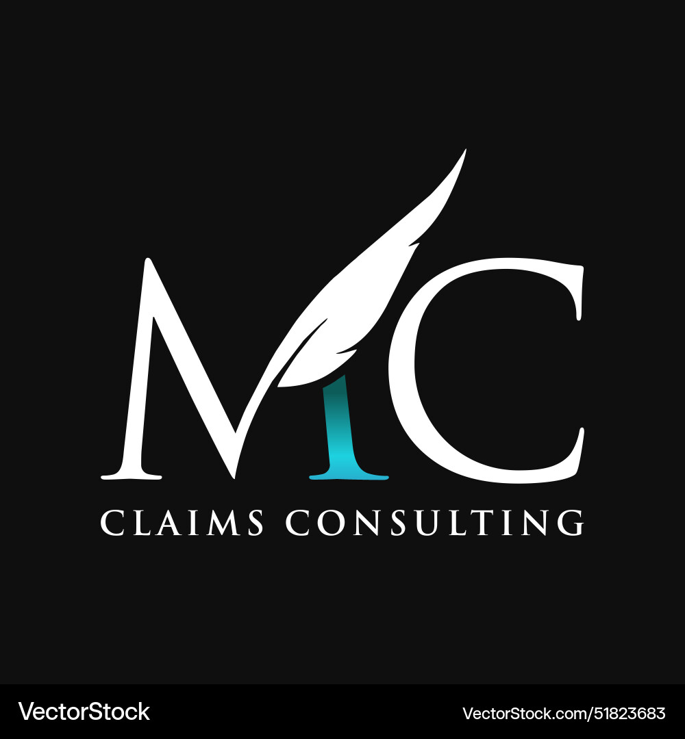 Letter mc typography creative abstract business Vector Image