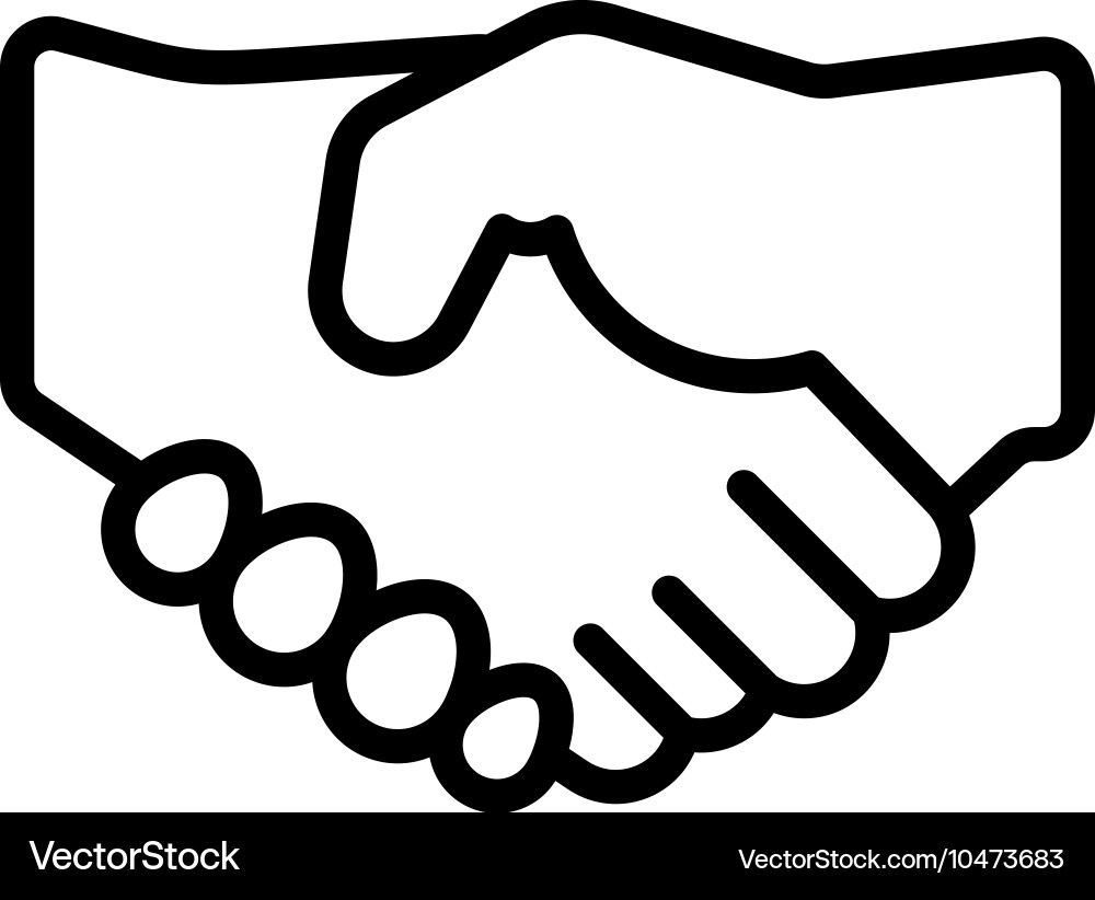 Partnership outline icon Royalty Free Vector Image