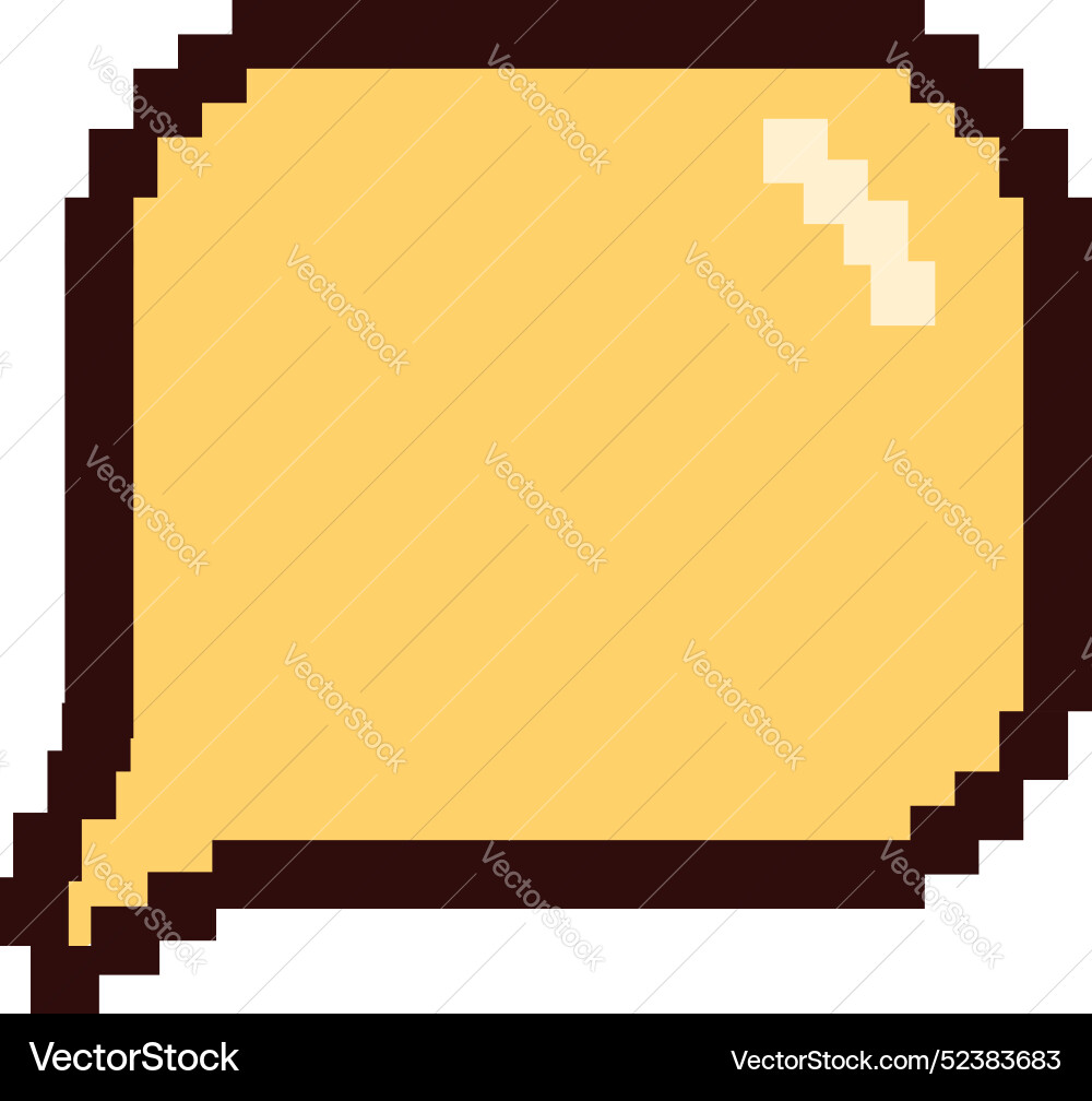 Pixel Kunst Sprachblase zeigt einen leeren Dialog Vektorbild