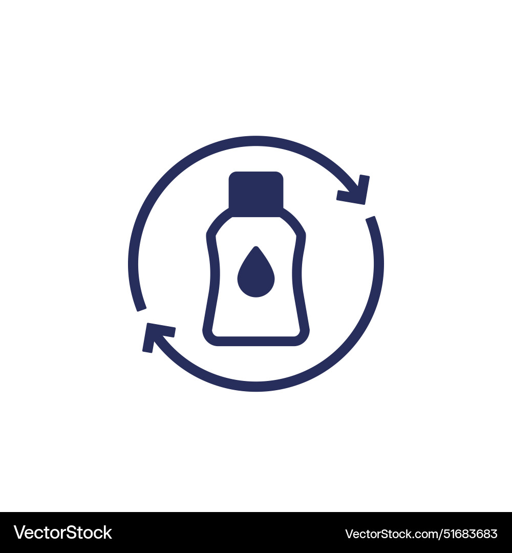 Refill water bottle icon on white Royalty Free Vector Image