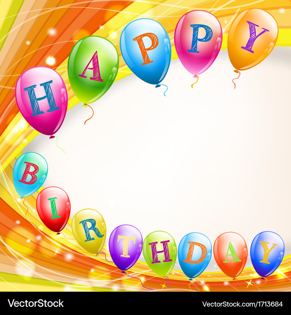 Birthday background Royalty Free Vector Image - VectorStock