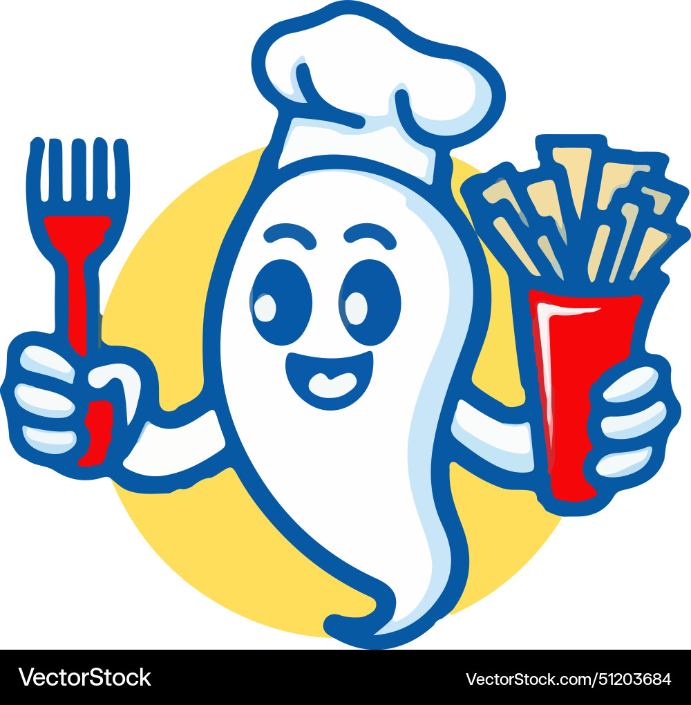 Food chef ghost Royalty Free Vector Image - VectorStock