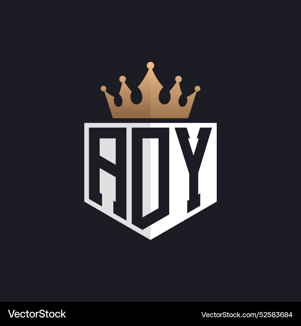 Luxury ady logo with crown elegant initials Vector Image