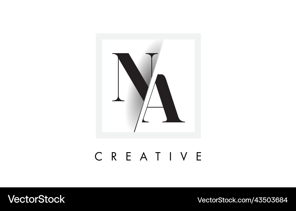 Na serif letter logo design with creative Vector Image