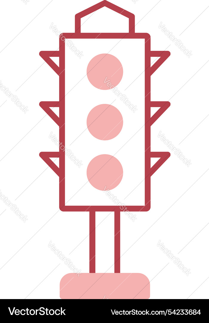 Ampeln Linie füllen Symbol Lizenzfreies Vektorbild