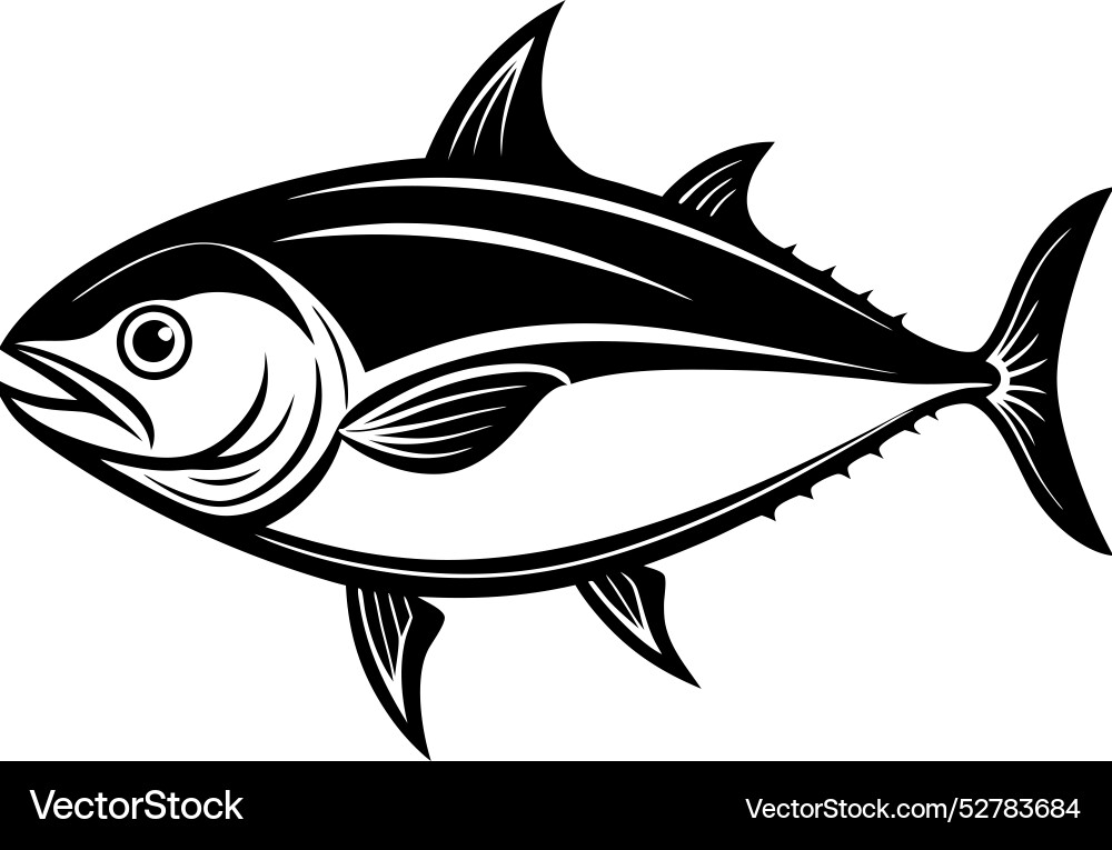 Tuna fish silhouette design 4 Royalty Free Vector Image