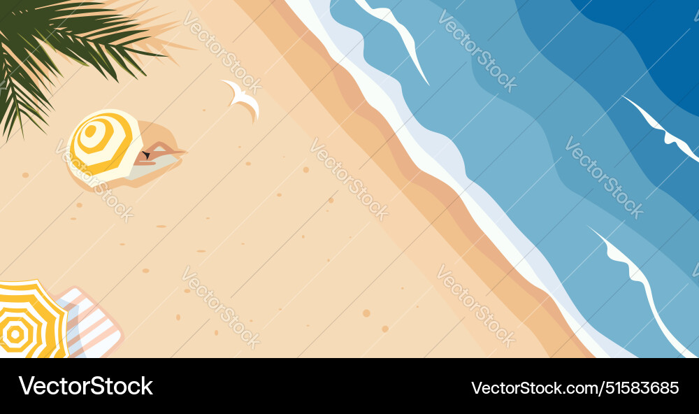 Beach background Royalty Free Vector Image - VectorStock