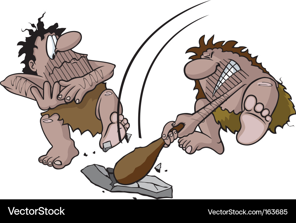 Caveman with club Royalty Free Vector Image - VectorStock