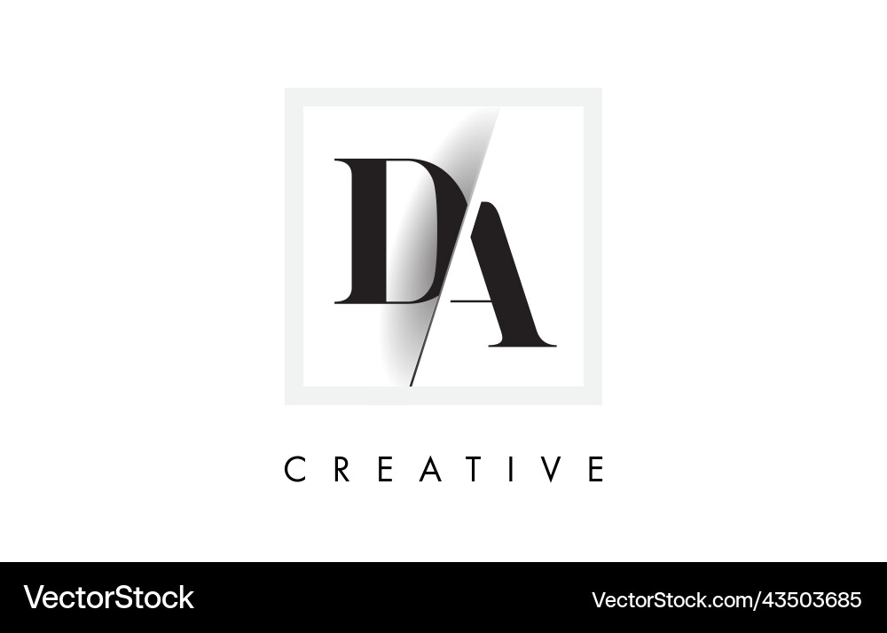 Da serif letter logo design with creative Vector Image