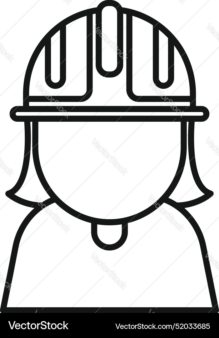 Female construction worker wearing hard hat safety