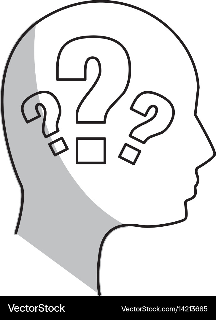 Figure human man question Royalty Free Vector Image