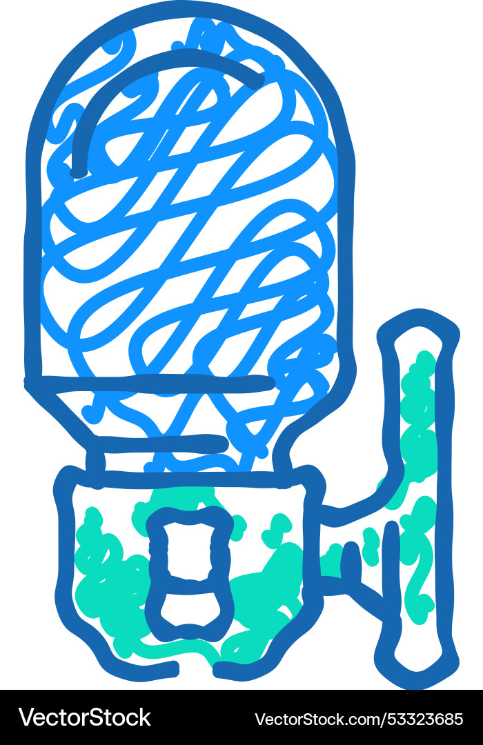 Nightlight sleep night icon doodle Royalty Free Vector Image