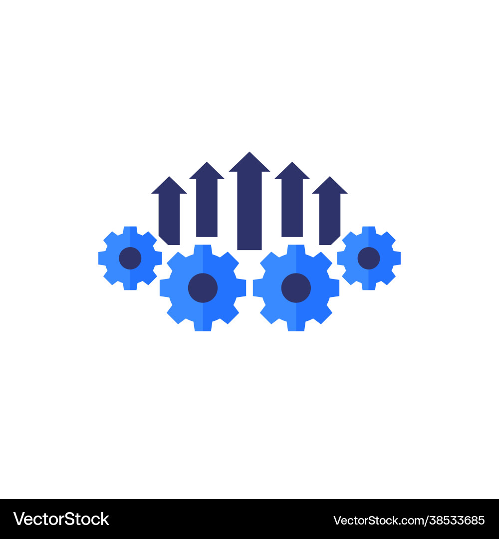 Operational excellence icon flat Royalty Free Vector Image