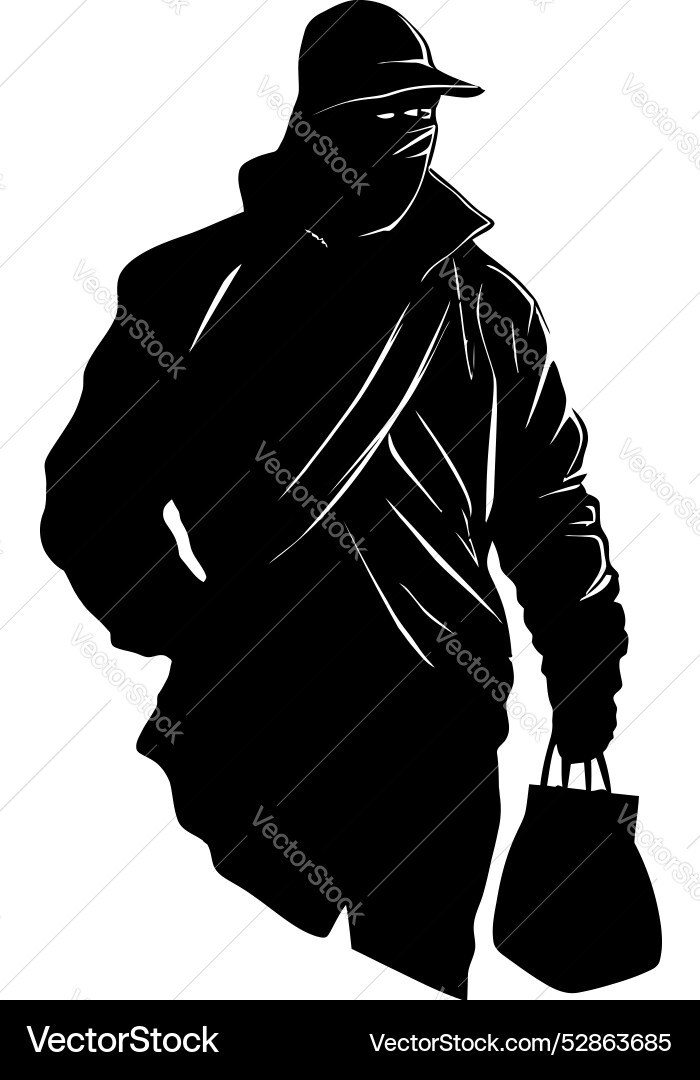 Thievery treasures robber emblem design grabbed Vector Image