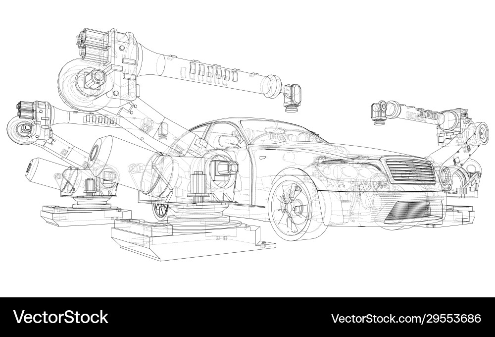 Assembly motor vehicle Royalty Free Vector Image