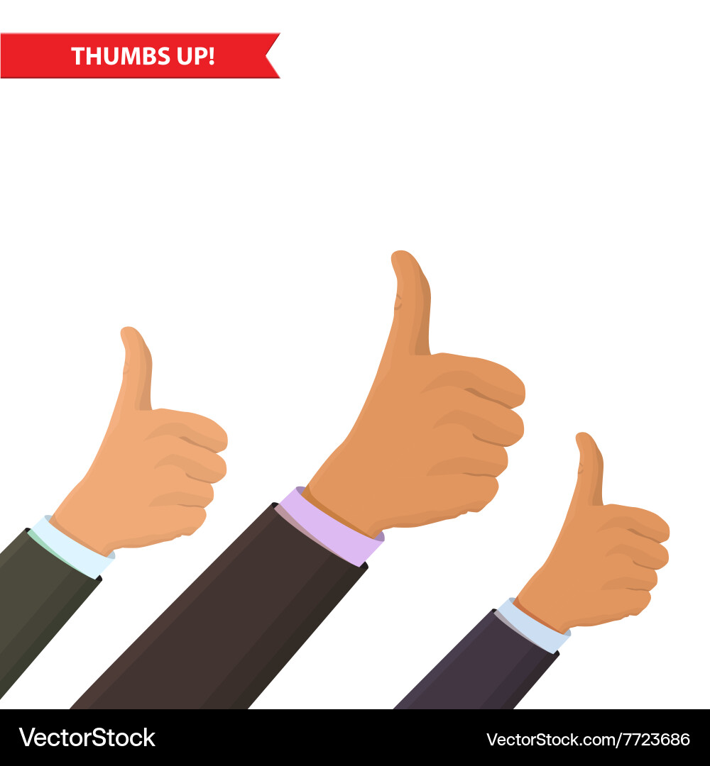 Daumen nach oben Lizenzfreies Vektorbild - VectorStock