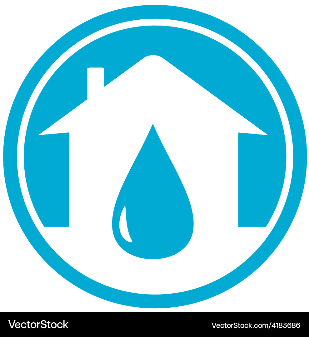 Drop on home icon Royalty Free Vector Image - VectorStock