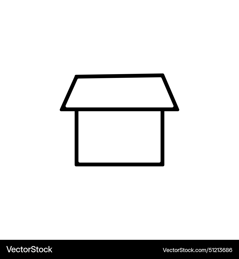 Open box flat icon Royalty Free Vector Image - VectorStock