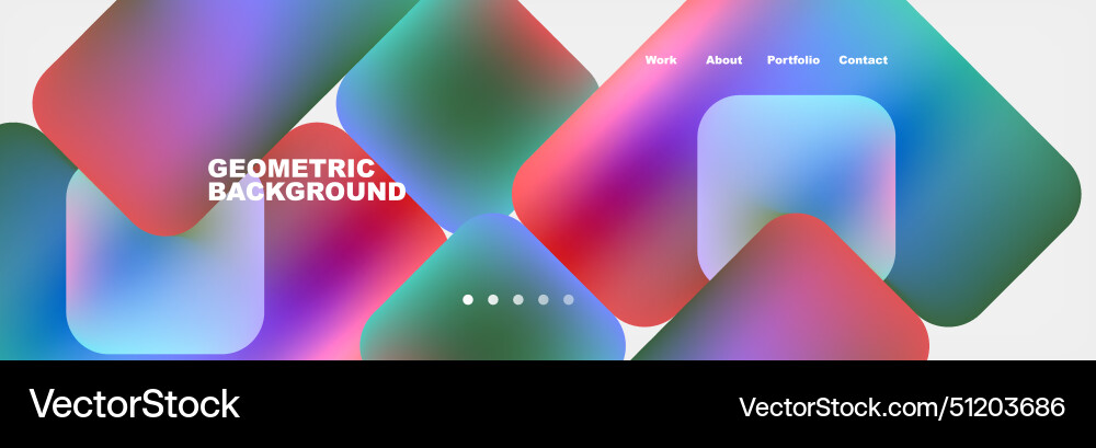 Symmetrical pattern of colorful squares on white Vector Image
