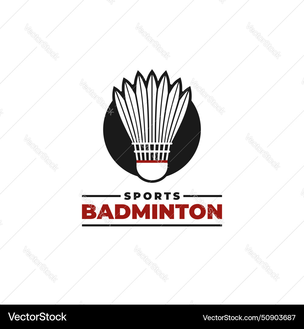 Badminton sport graphic template Royalty Free Vector Image