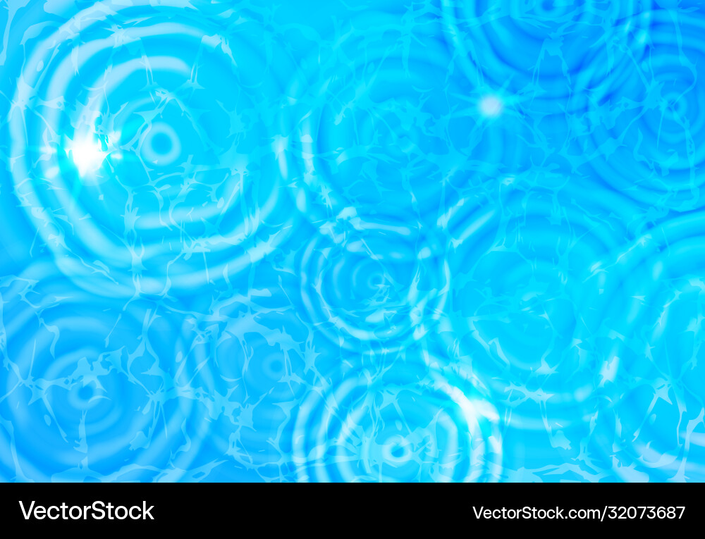 Blue water with round waves Royalty Free Vector Image
