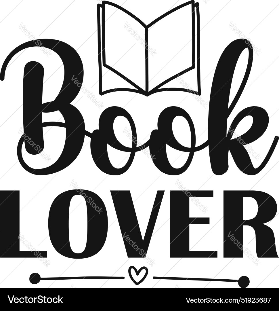 Book lover svg books librarian Royalty Free Vector Image