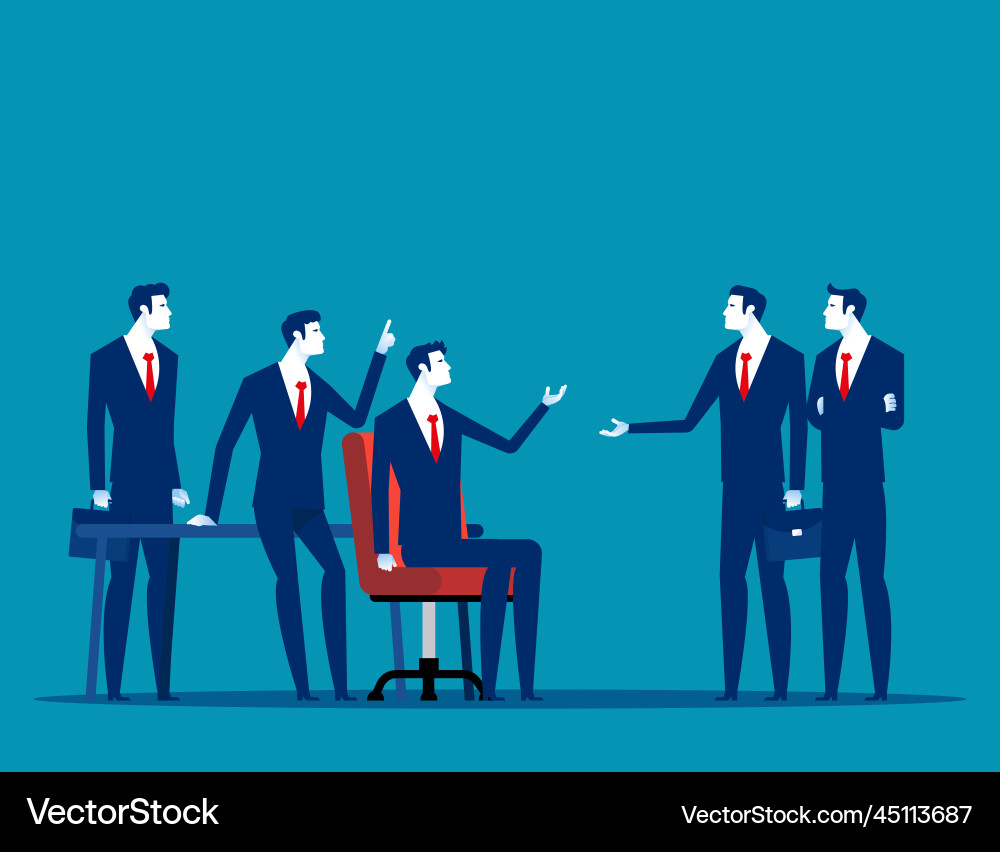 Business colleagues team arguing having dispute Vector Image