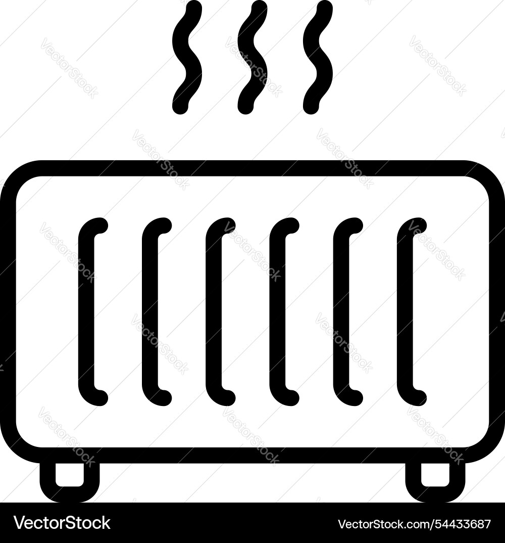 Electric con heating icon home heating icon hvac Vector Image