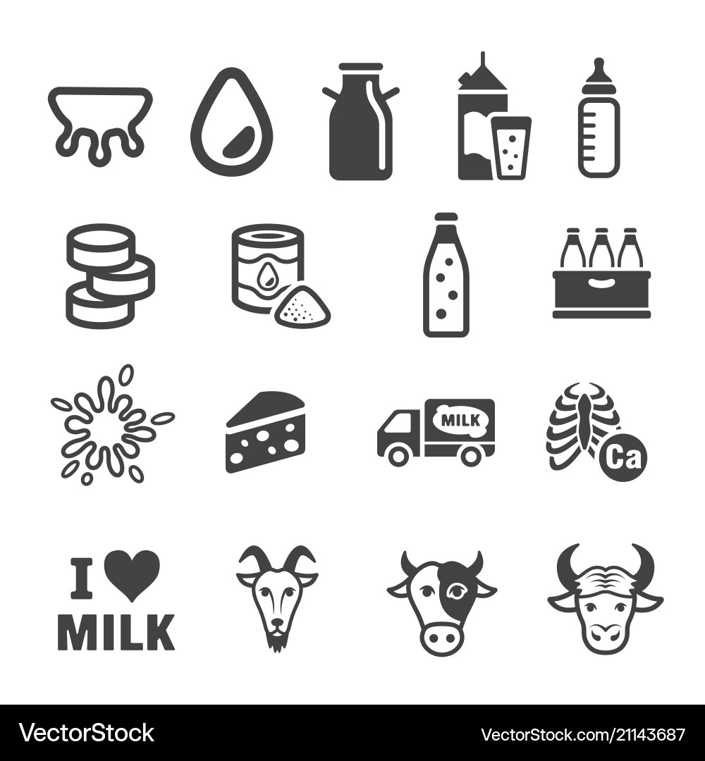 Milk icon Royalty Free Vector Image - VectorStock