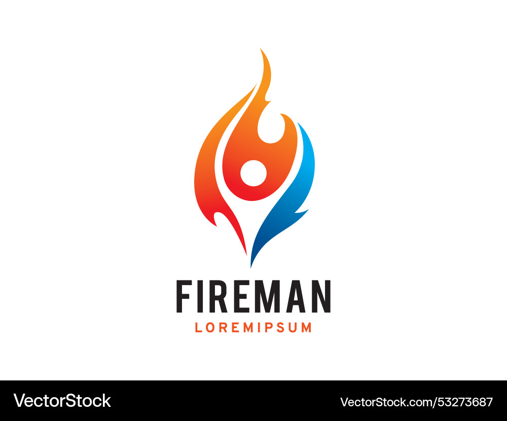 People and fire logo symbol or icon template Vector Image