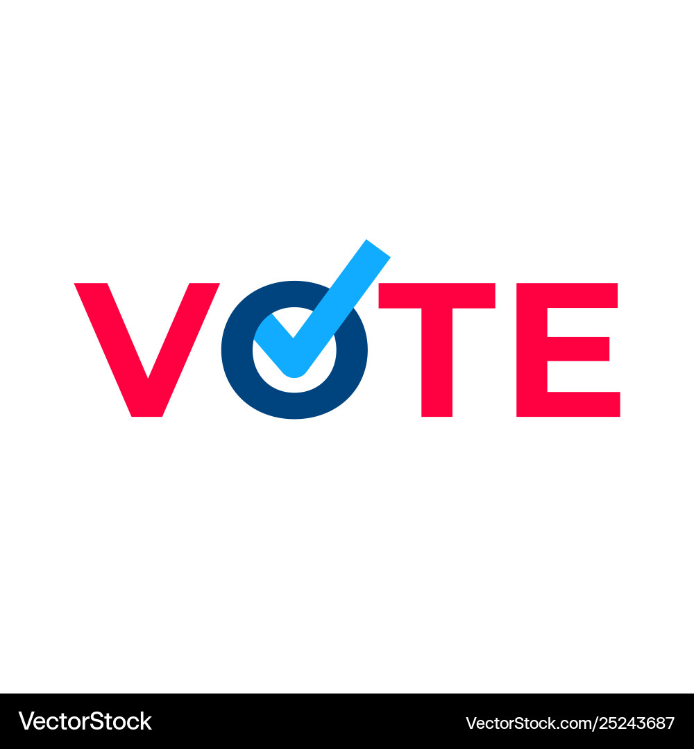 Vote check mark ballot Royalty Free Vector Image