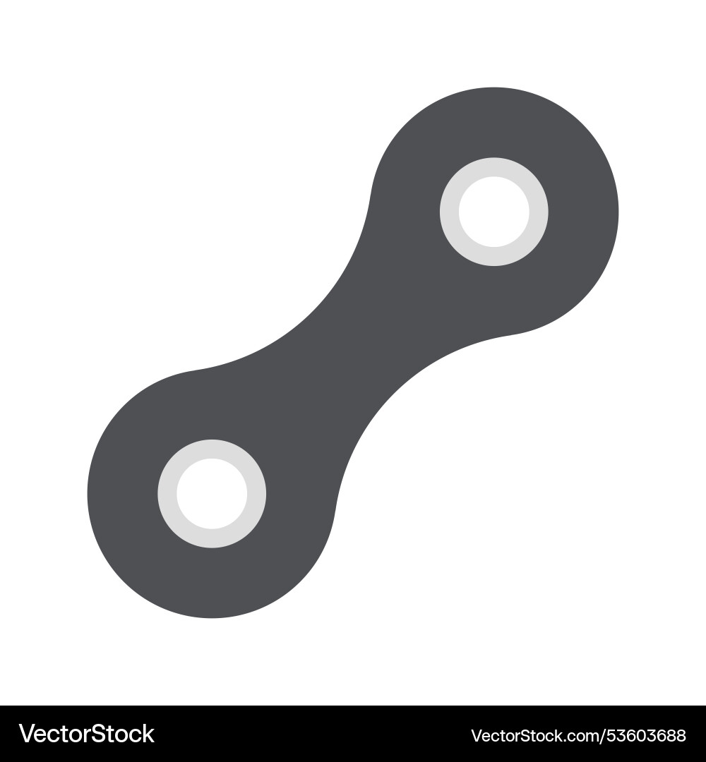 Bicycle chain link in flat design mountain bike Vector Image
